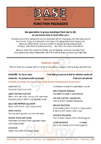 Base - Cafe, Restaurant, Bar, Mill Park - Menu & Reviews