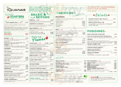 Las Iguanas - Mermaid Quay, Cardiff - Ground Floor, Mermaid Quay - Menu ...