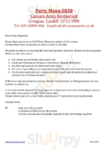 Caesars Arms Restaurant & Farm Shop, Cardiff - Heol Creigiau - Menu and ...