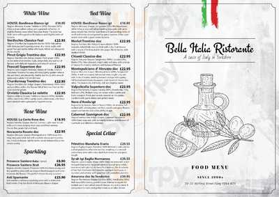 Bella Italia Ristorante & Pizzeria, Filey - 20-24 Mitford Street - Menu ...