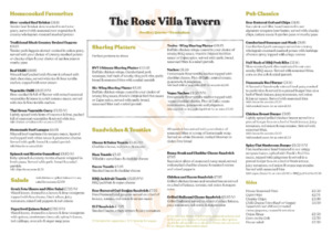 The Rose Villa Tavern, Birmingham - Restaurant Menu, Reviews and Prices