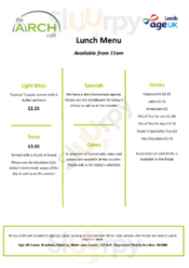 The Arch Cafe, Leeds - 15 Mark Lane - Menu and Prices