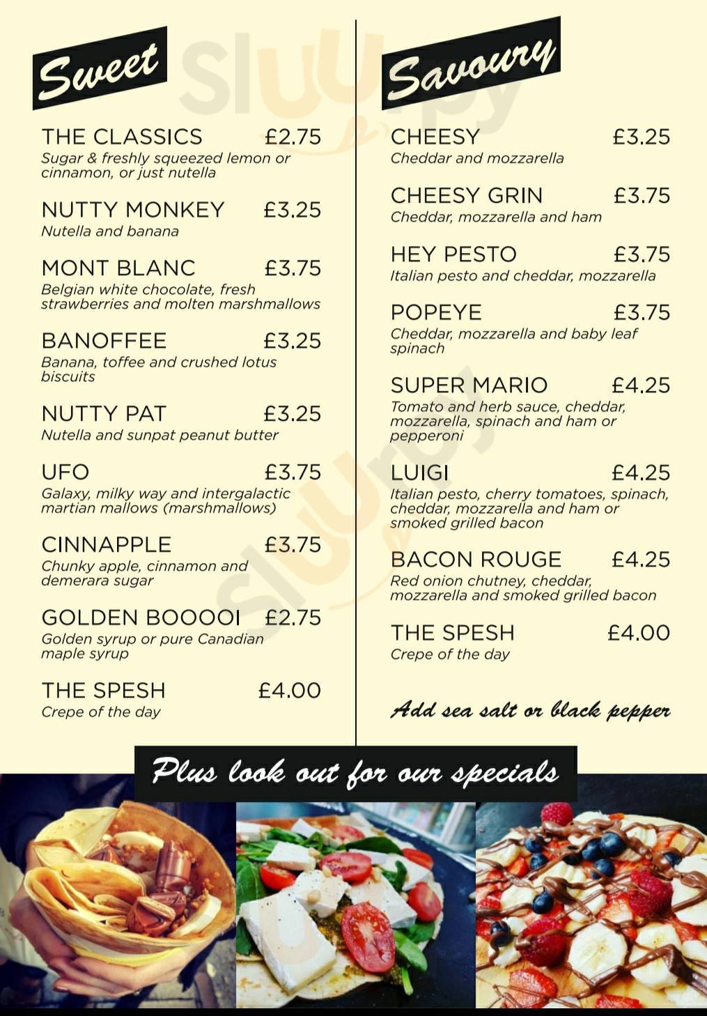 Menù Christophes Crepes, Norwich | Sluurpy