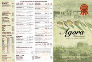Agora Restaurant, Portsmouth - 9 Clarendon Road - Menu and Prices
