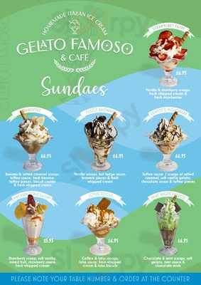 Gelato Famoso Ice Cream Parlour, Eastbourne - 30 Marine Parade - Menu ...