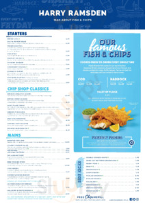 Harry Ramsden's - Trafford Centre, Trafford Park - 11 The Orient - Menu ...