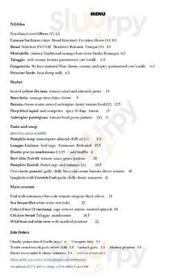 Gustoso Ristorante & Enoteca, London - 35 Willow Place - Menu and Prices