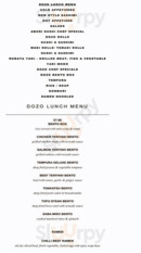 Dozo Soho, London - 32 Old Compton Street | Menu and Prices