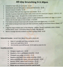 The Clocktower Cafe, London - 151 Uxbridge Road | Menu and Prices