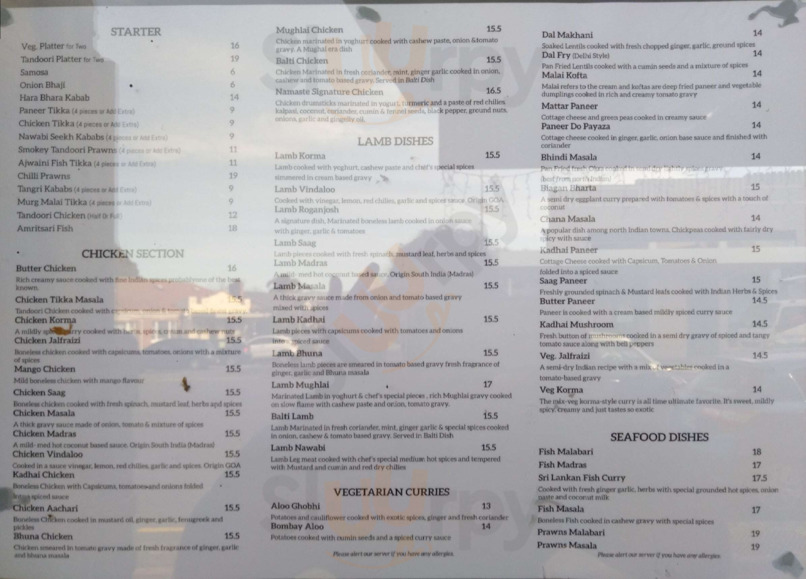 Namaste Bar & Restaurant ( Mt Eden), Mount Eden - 451 Mount Eden Road ...