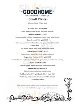 The Good Home Howick, Howick - 78 Picton Street | Menu and Prices