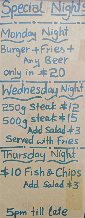 Speaker's Corner Ale House, Auckland - 7 Anzac Road - Menu and Prices