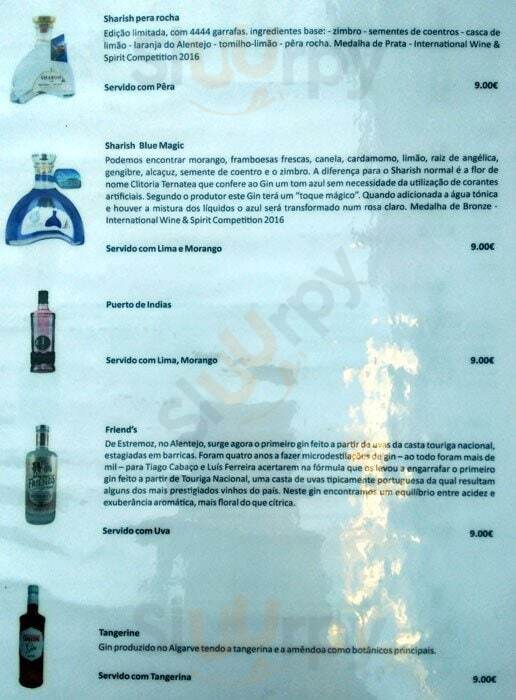 Cockpit Bar menù, Lisboa - Bar | Sluurpy