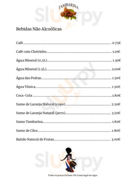 Tambarina 2, Lisboa - Rua do Poco dos Negros 94 - Menu