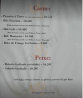 O Tasco, Carnaxide - Rua 5 de Outubro 41 A | Menu