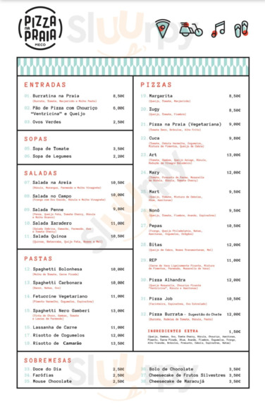 Pizza Na Praia, Aldeia do Meco - Cardápio, preços, avaliação do restaurante
