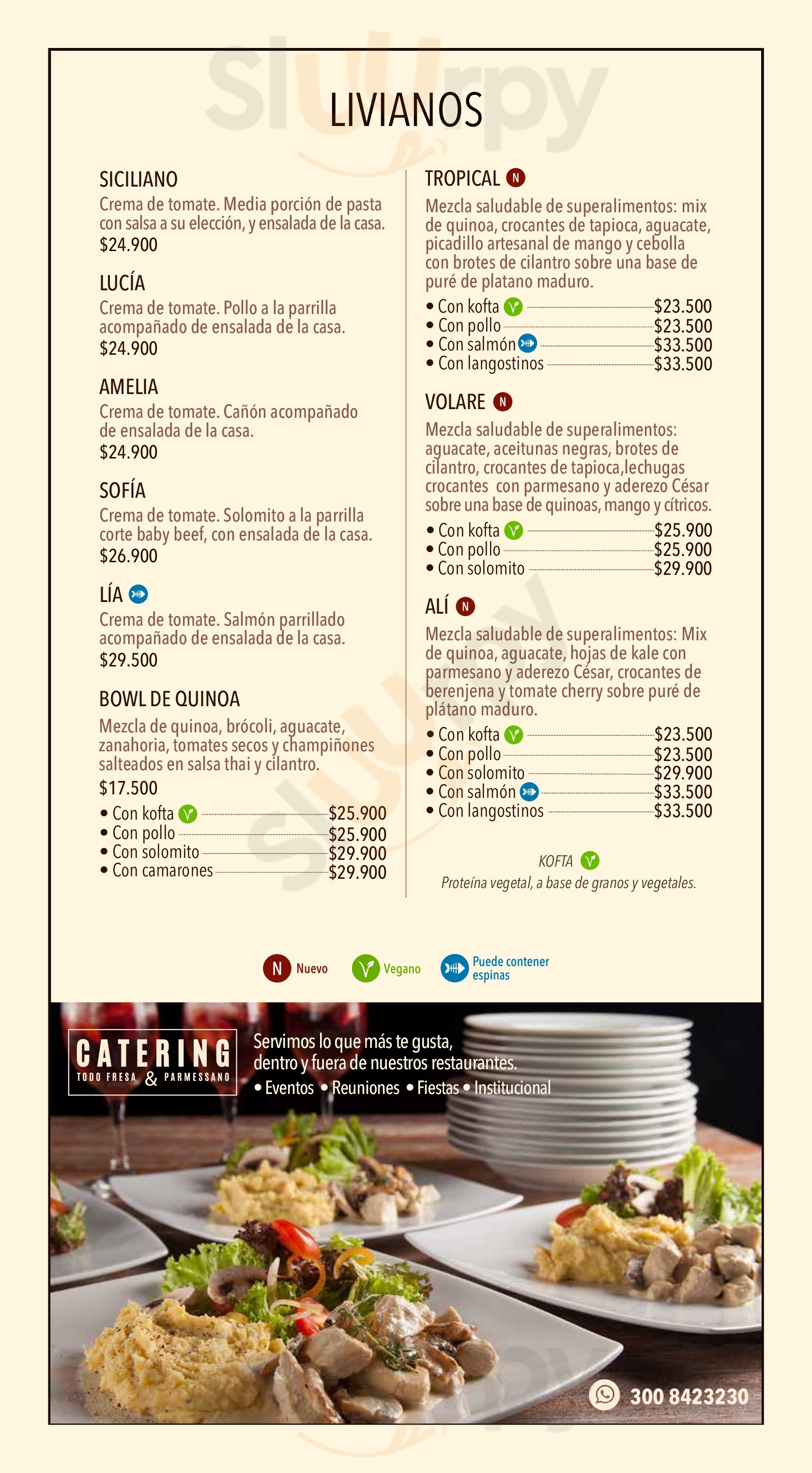 Parmessano Restaurante menù, Medellín - Menu | Sluurpy