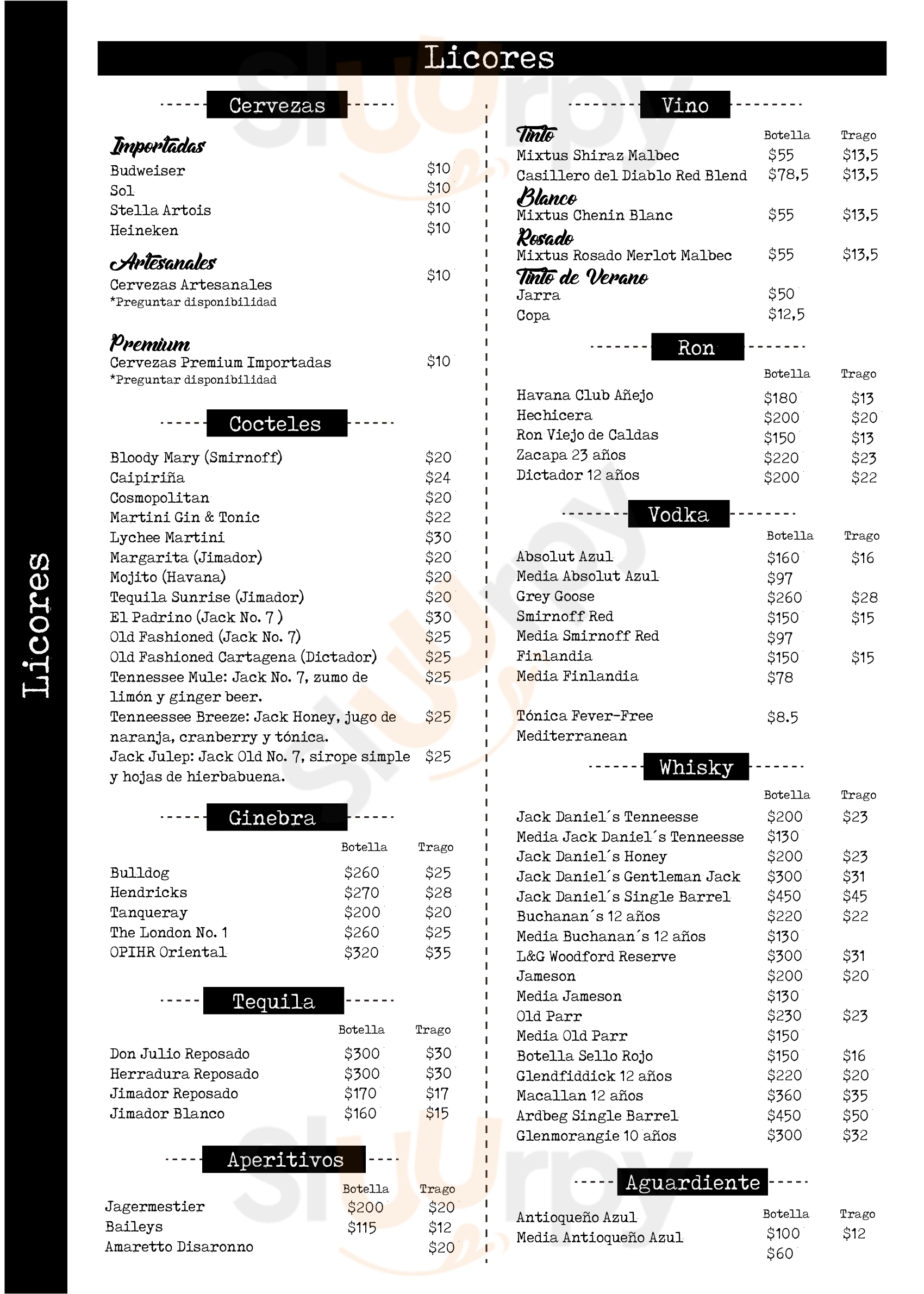 Hache De Hamburguesa menù, Bogotá - Main Menu | Sluurpy