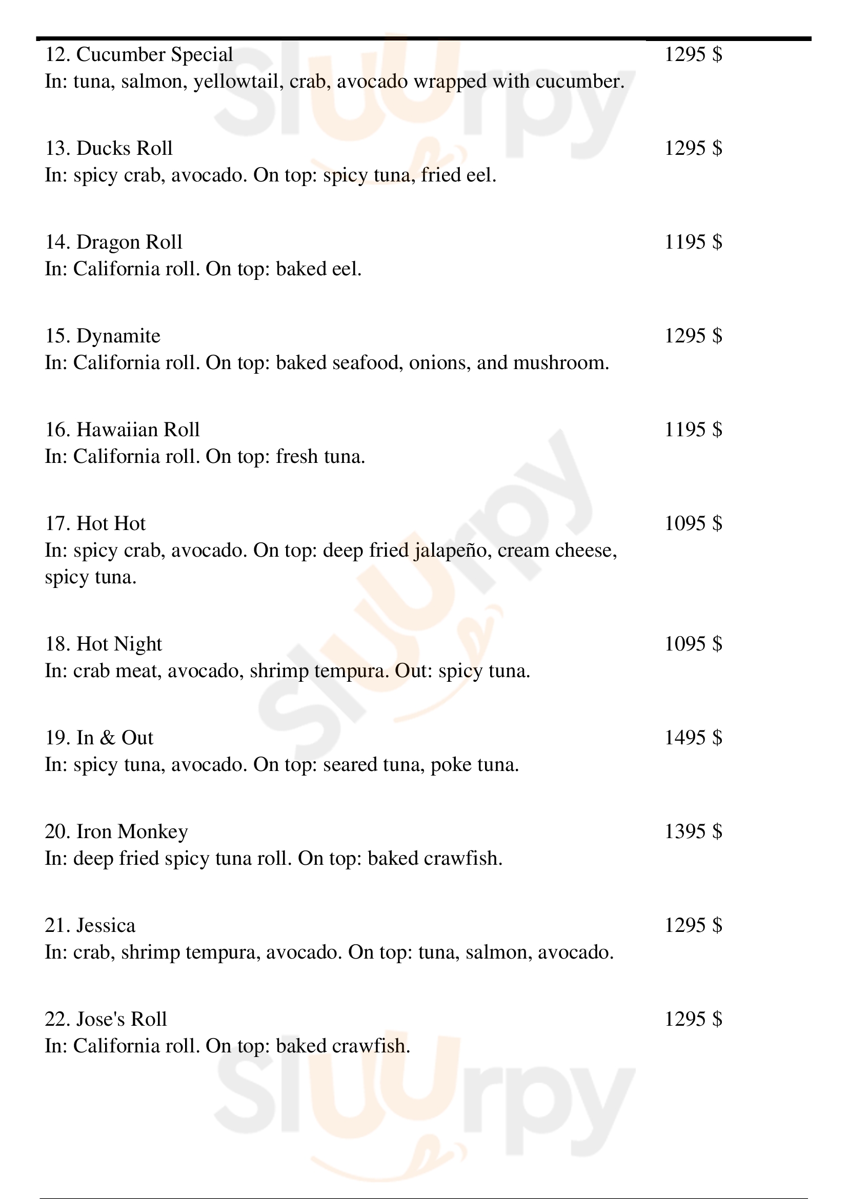 Toyo Sushi And Roll menù, Anaheim - Main Menu | Sluurpy