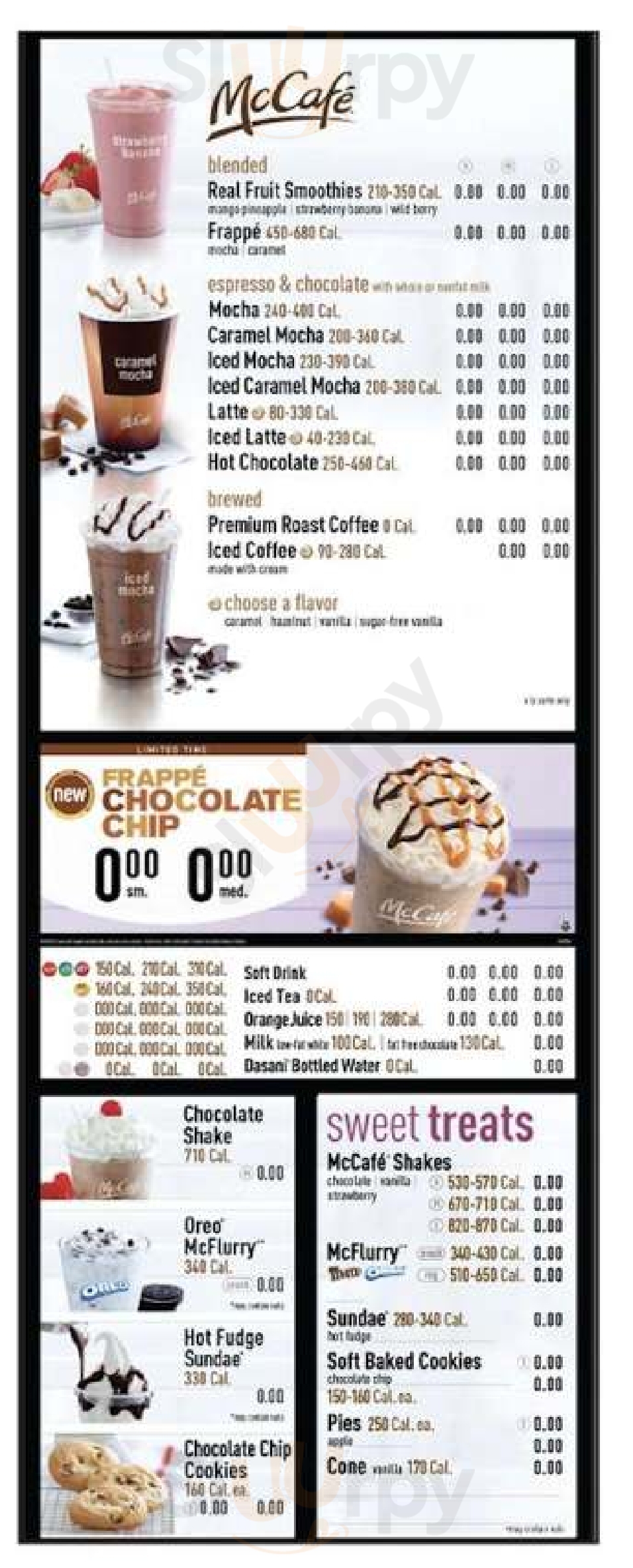 Mcdonald's menù, Noblesville - Main Menu | Sluurpy