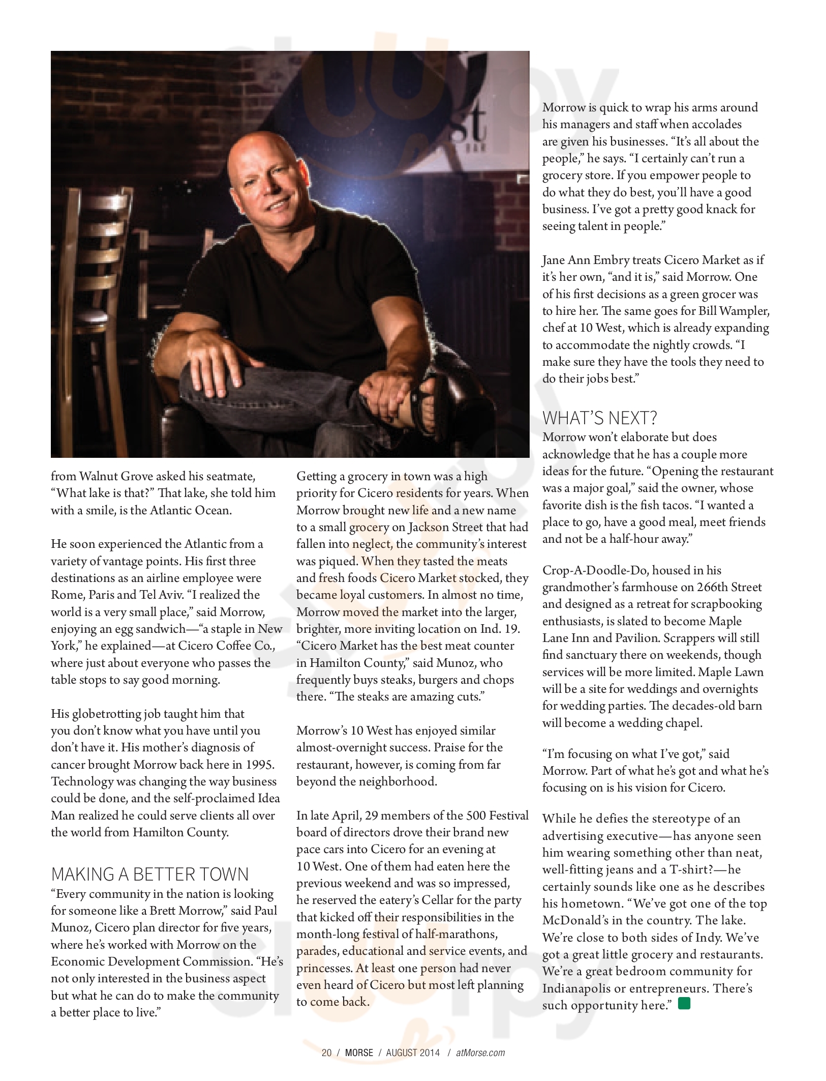 Menù 10 West Restaurant And Bar, Cicero | Sluurpy