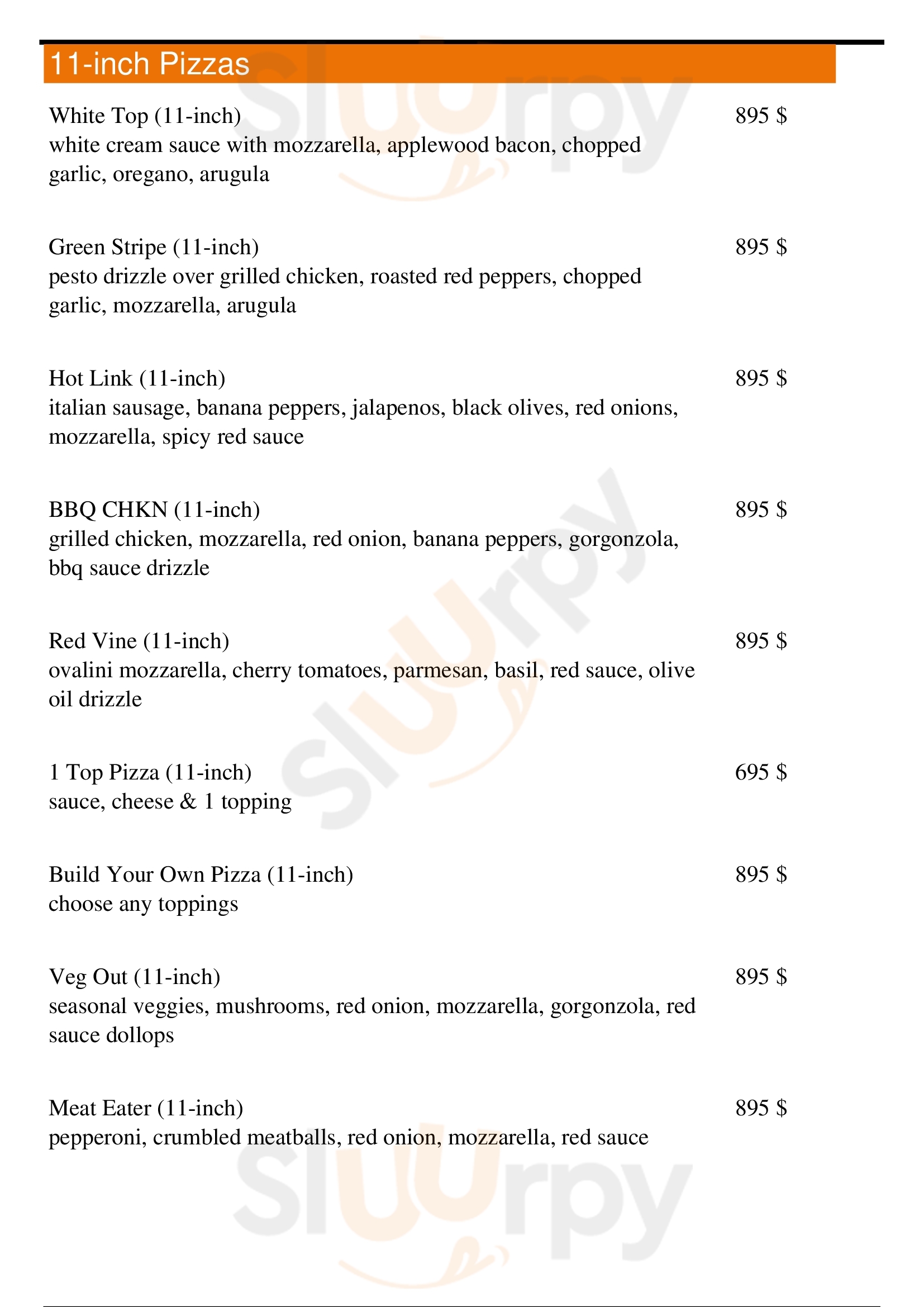 Blaze Pizza menù, Fort Wayne - Main Menu | Sluurpy