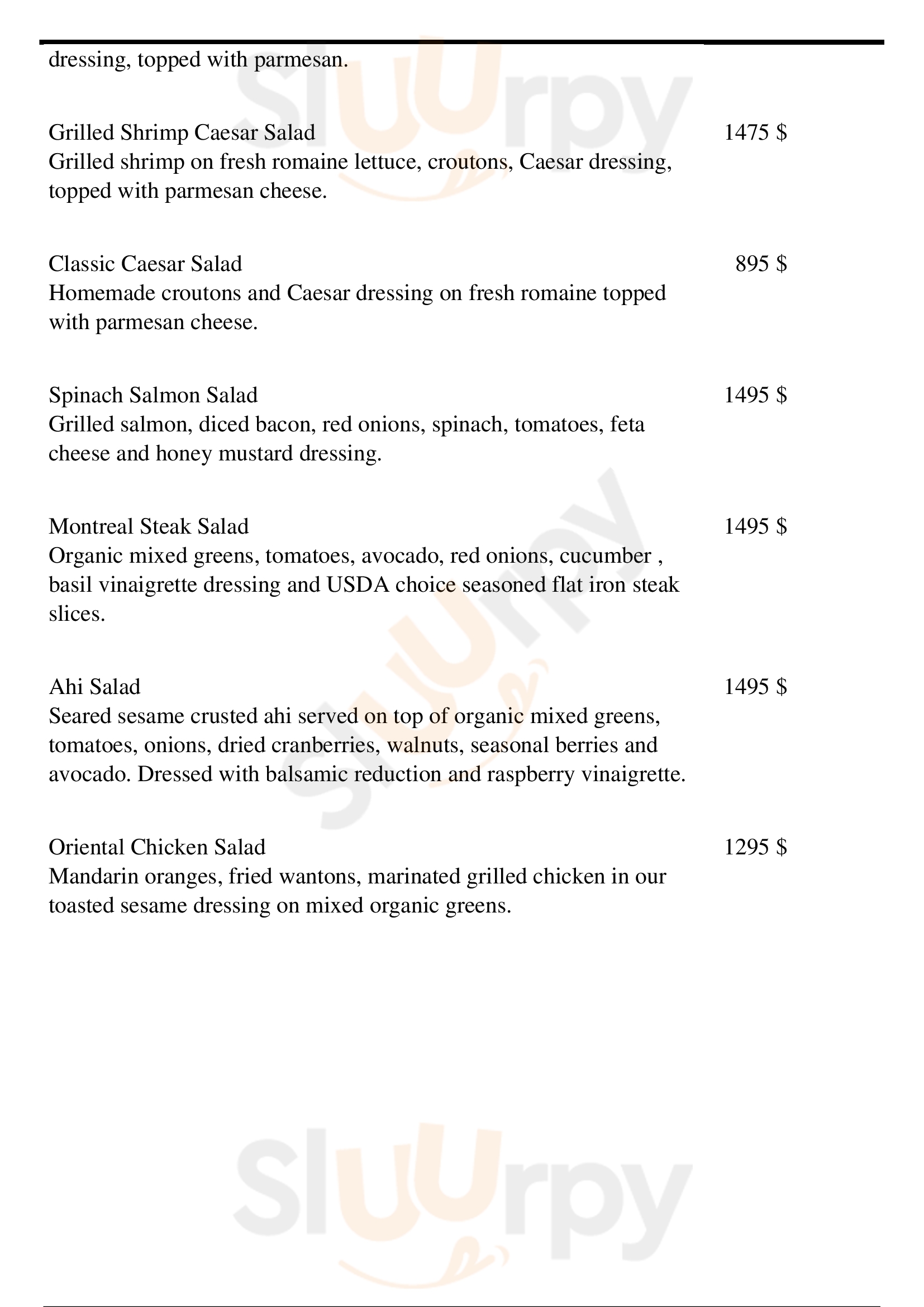 Menù Swami's Cafe, Oceanside | Sluurpy