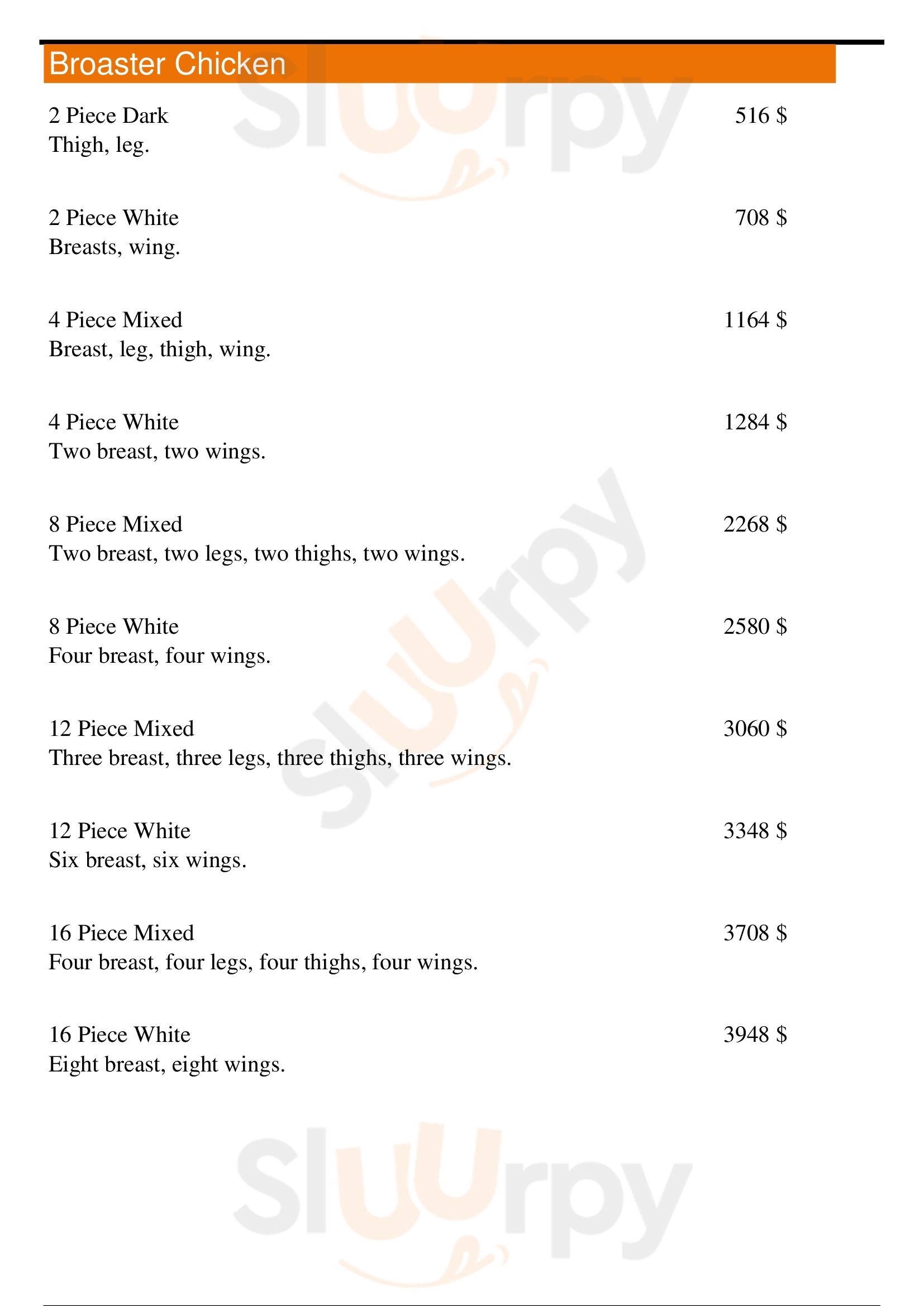 Streets Of New York menù, Prescott - Main Menu | Sluurpy