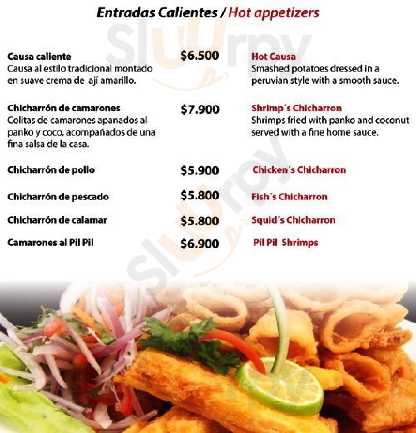 Perú Gustoso menù, Santiago - Main Menu | Sluurpy