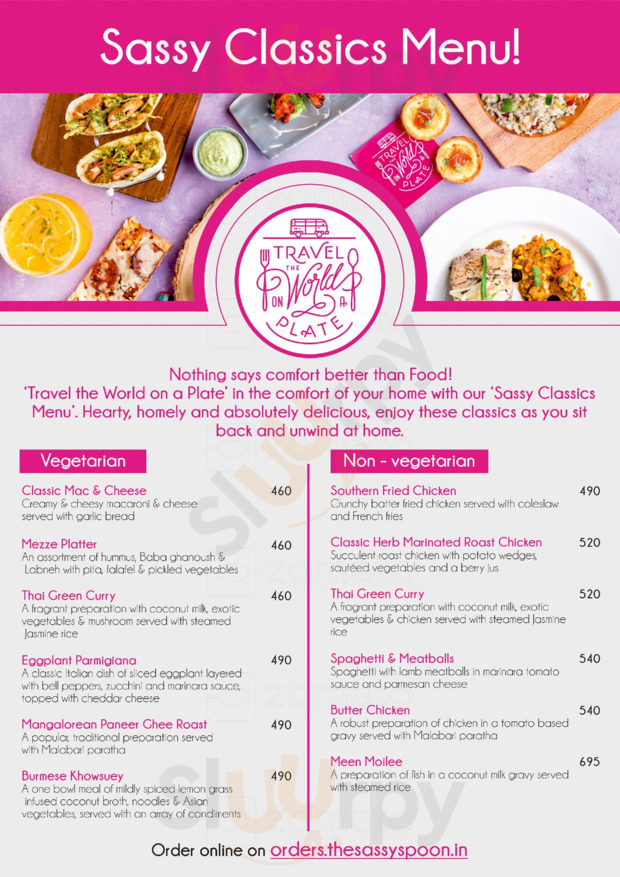 The Sassy Spoon, Pune - Sanskriti Lifestyle Complex, Lane No.7 - Menu ...