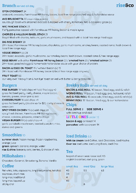 Rise&co Craft Bakery + Kitchen, Busselton - 51 Bussell Hwy - Menu and ...
