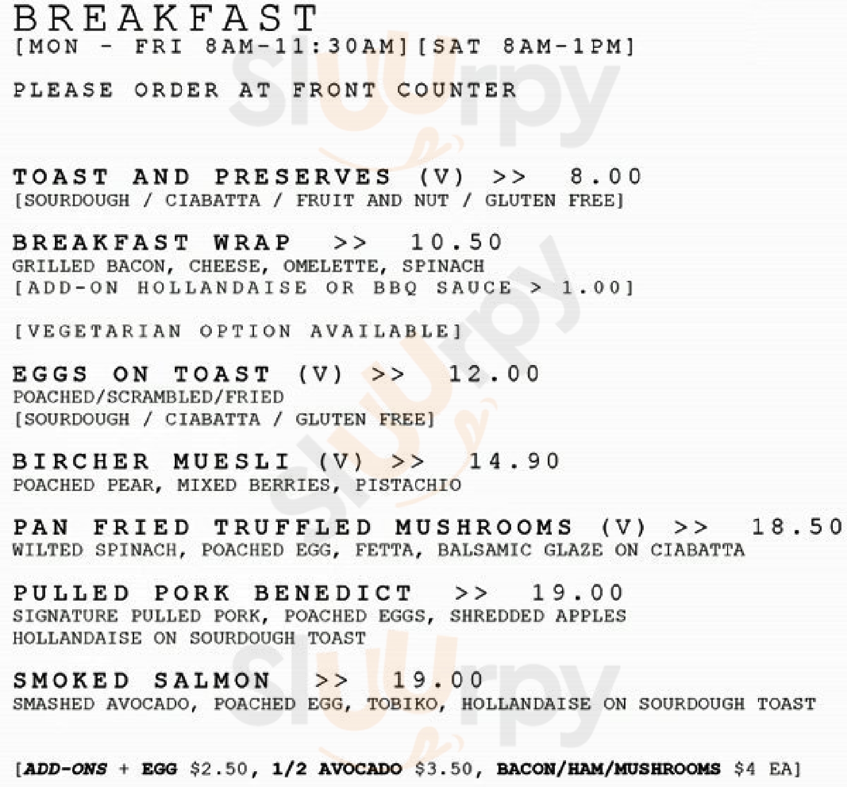 The General Sherman menù, Murdoch - Main Menu | Sluurpy