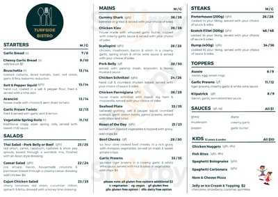 Turfside Bistro And Function Centre, Moe - Waterloo Road | Menu and Prices