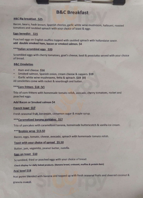 Brunch & Co, Sydney - 34 Mitchell Rd - Menu and Prices