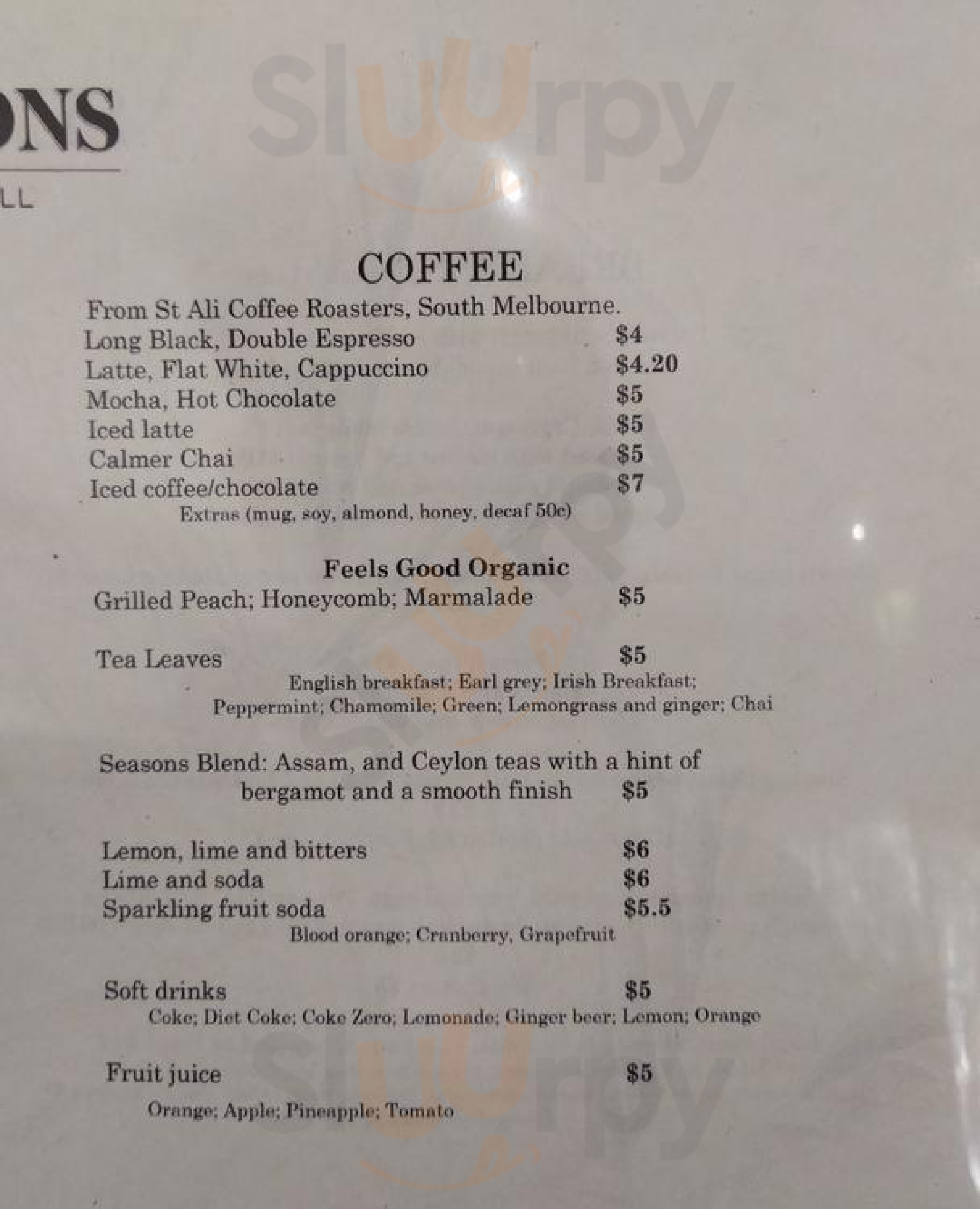 Seasons Restaurant At Cloudehill menù, Olinda - Main Menu | Sluurpy