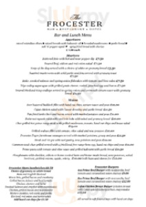The Frocester George, Frocester - Peter Street | Menu and Prices