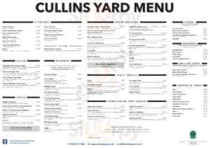 Cullins Yard Restaurant, Dover - 11 Cambridge Road - Menu and Prices