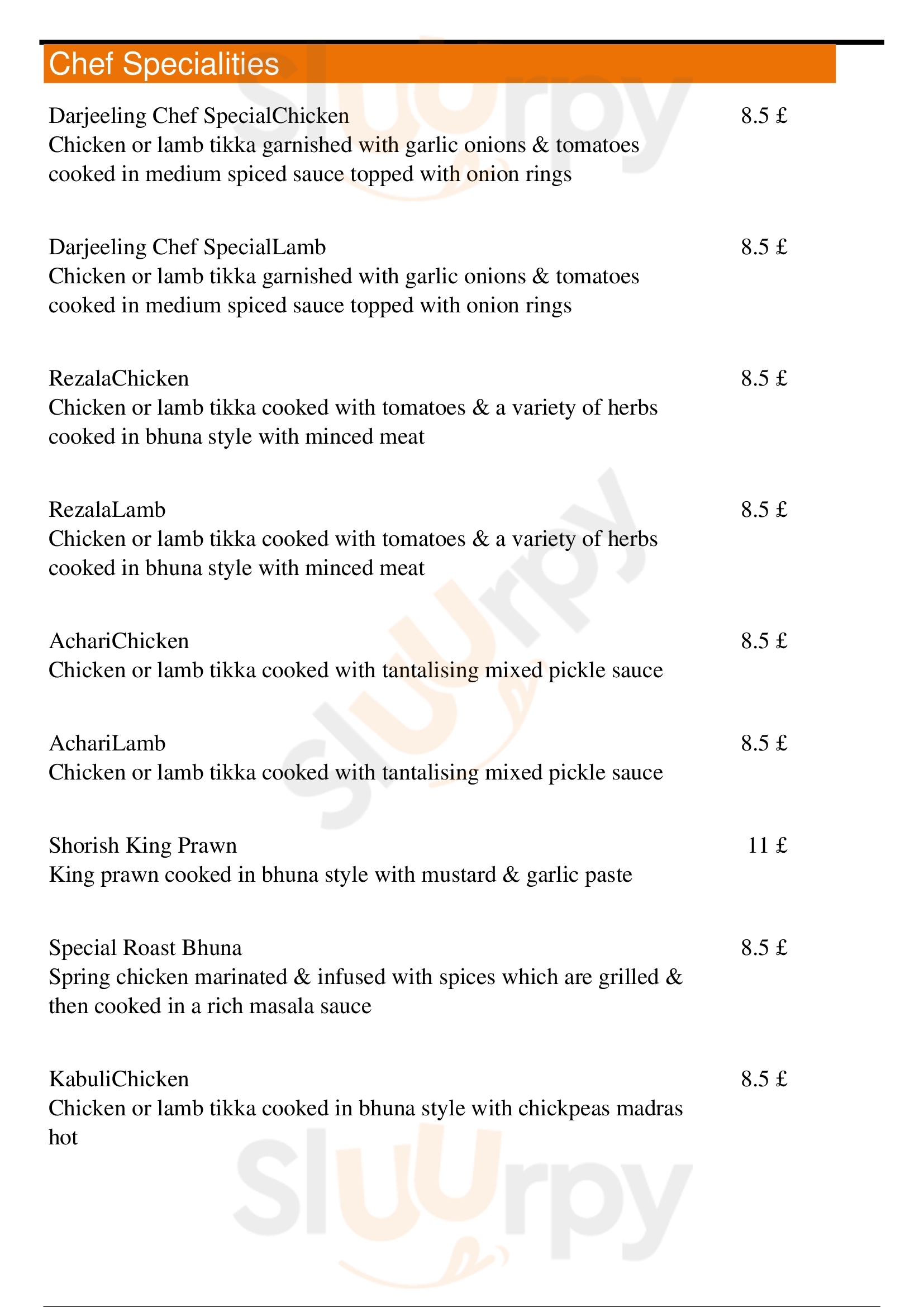 Curry Mecca menù, Gravesend - Main Menu | Sluurpy