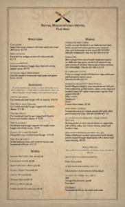 Royal Mackintosh, Dunbar - Station Road - Menu and Prices