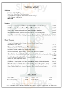 The Tavern At Hale, Milnthorpe - the A6 - Menu and Prices
