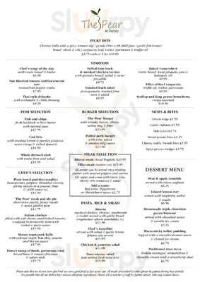 The Pear At Parley, West Parley - 218 Christchurch Road | Menu and Prices