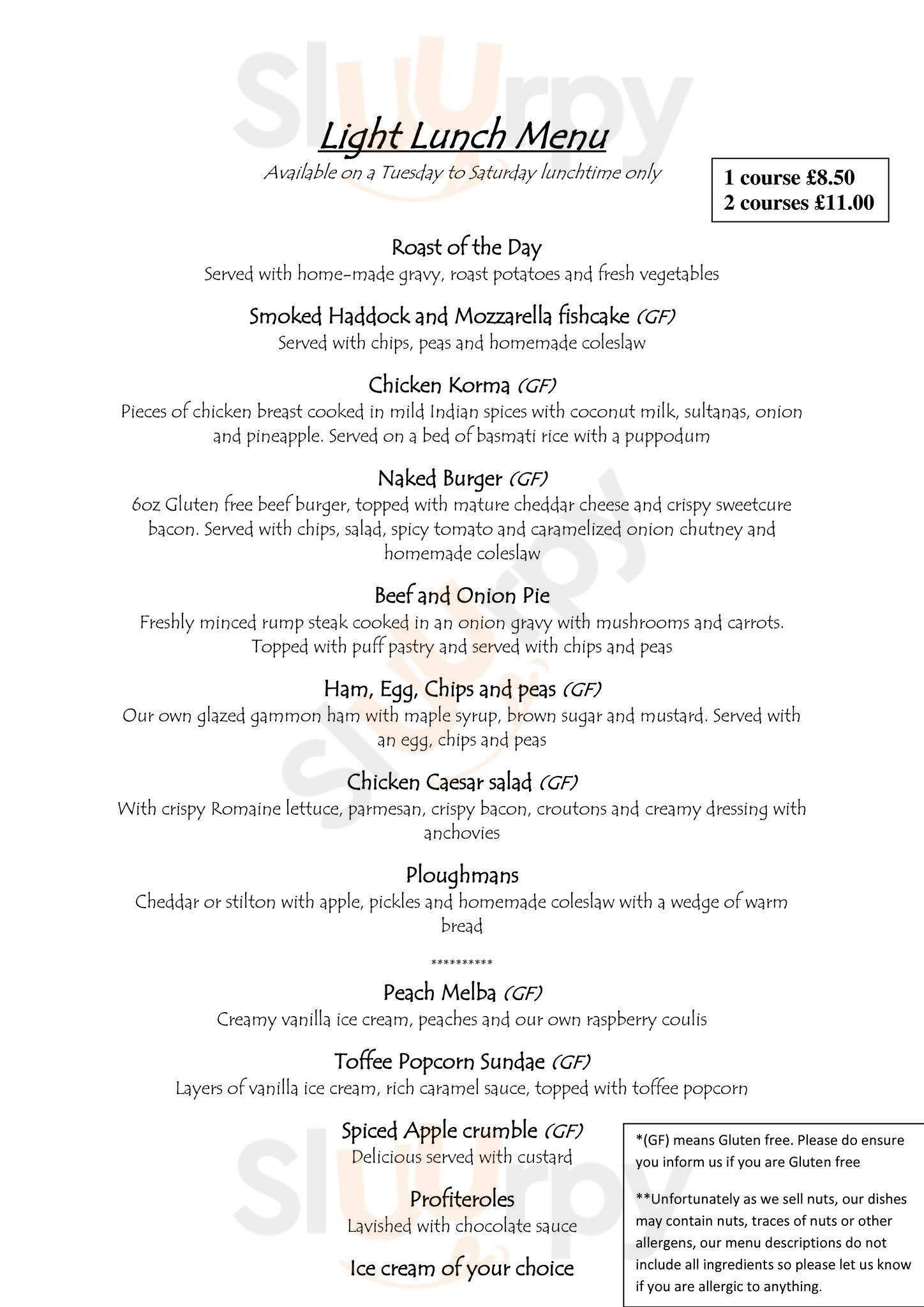 Welcome Stranger menù, Liverton - Main Menu | Sluurpy