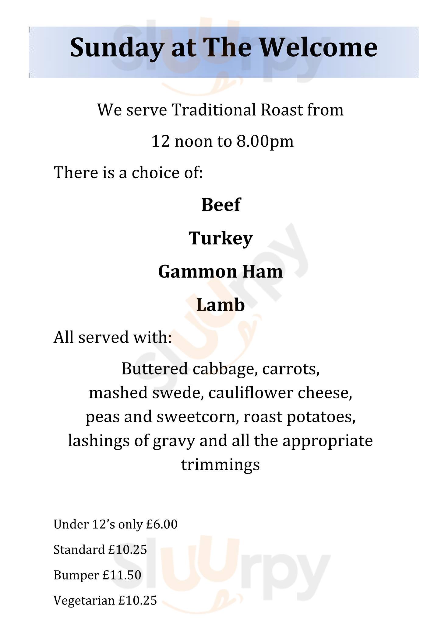 Welcome Stranger menù, Liverton - Main Menu | Sluurpy