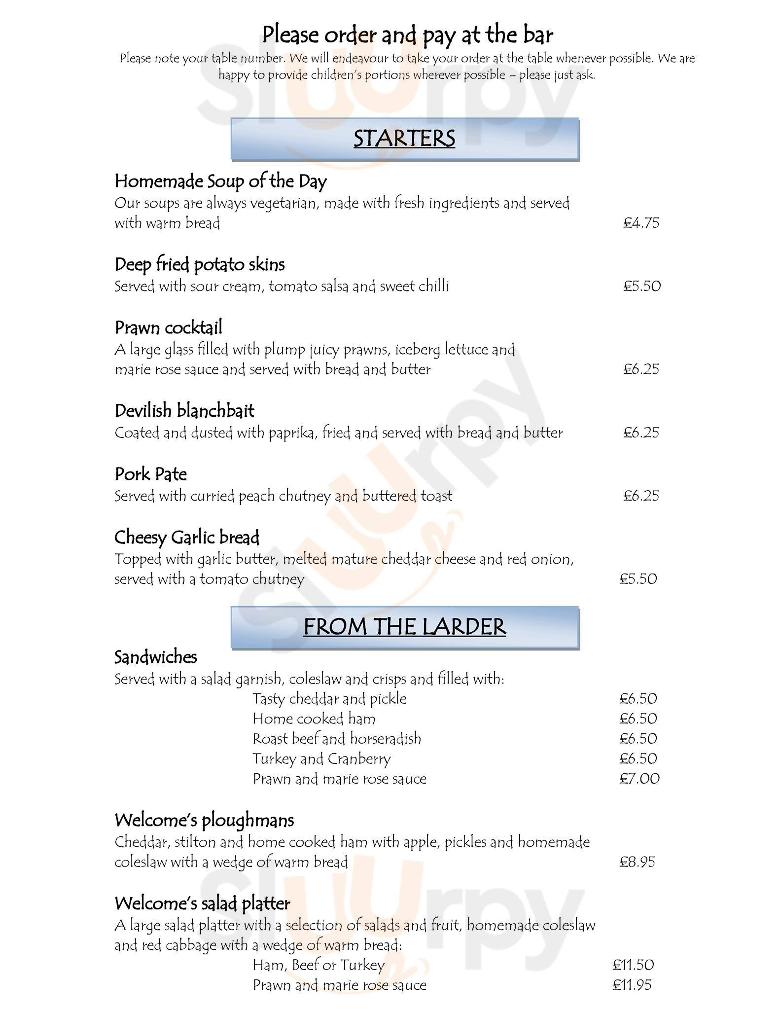 Welcome Stranger menù, Liverton - Main Menu | Sluurpy