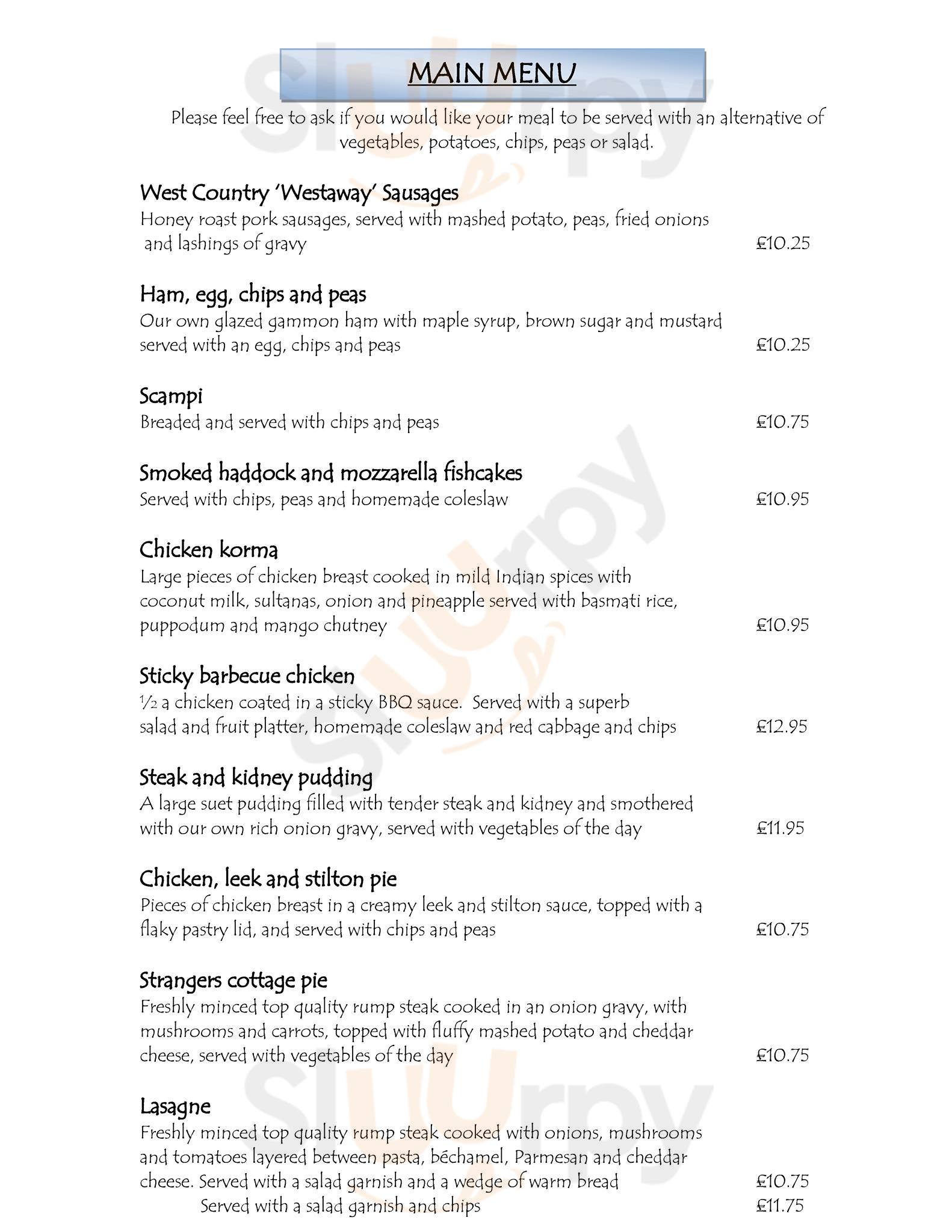 Welcome Stranger menù, Liverton - Main Menu | Sluurpy