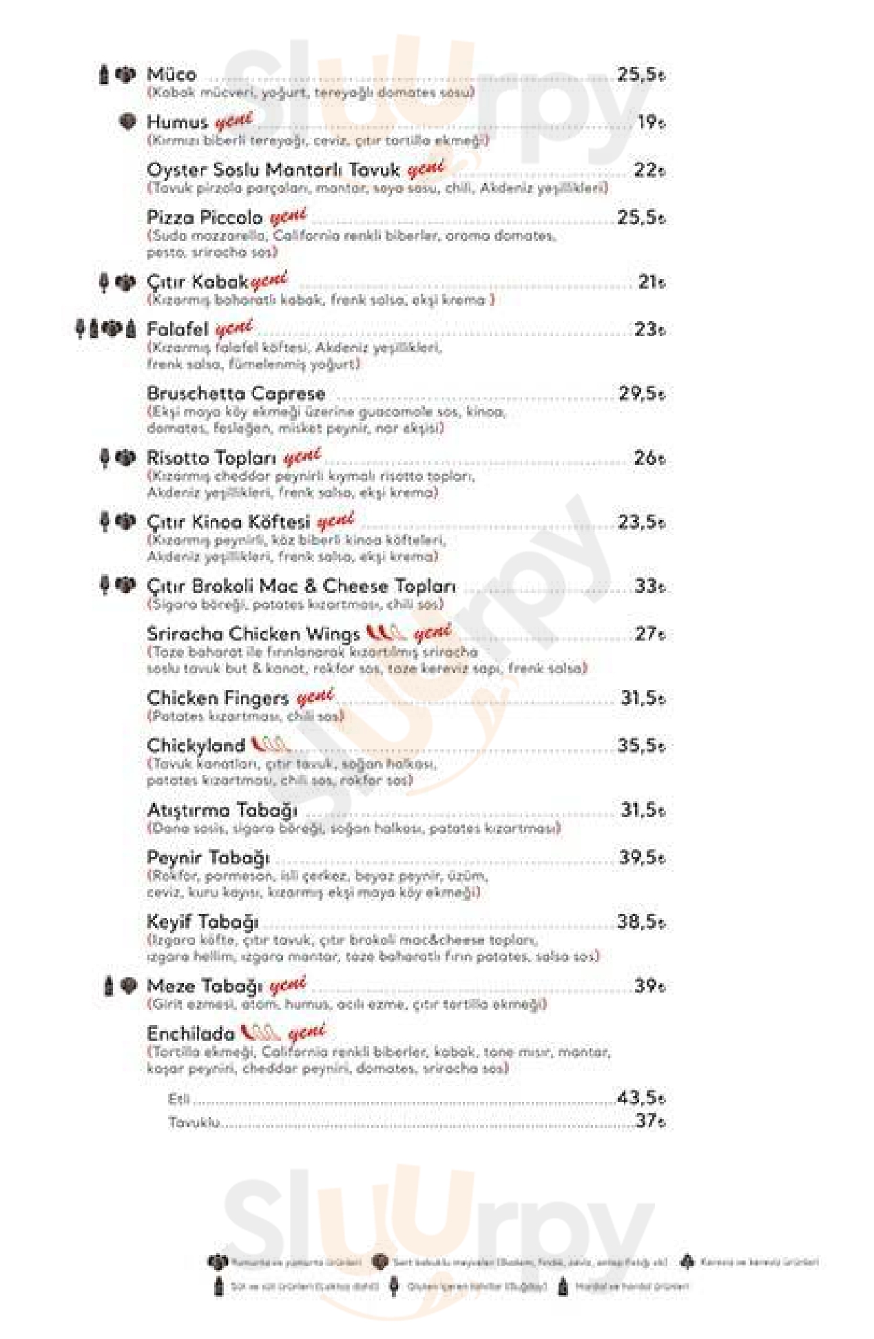 Cookshop menù, İstanbul - Main Menu | Sluurpy